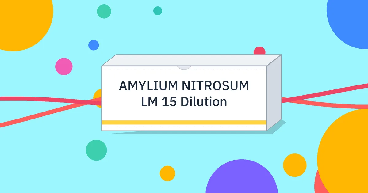 Symbolbild: Packung mit der Aufschrift AMYLIUM NITROSUM LM 15 Dilution (PZN 13326542) – Verfügbarkeit und Bezug in Apotheken in Frankfurt am Main