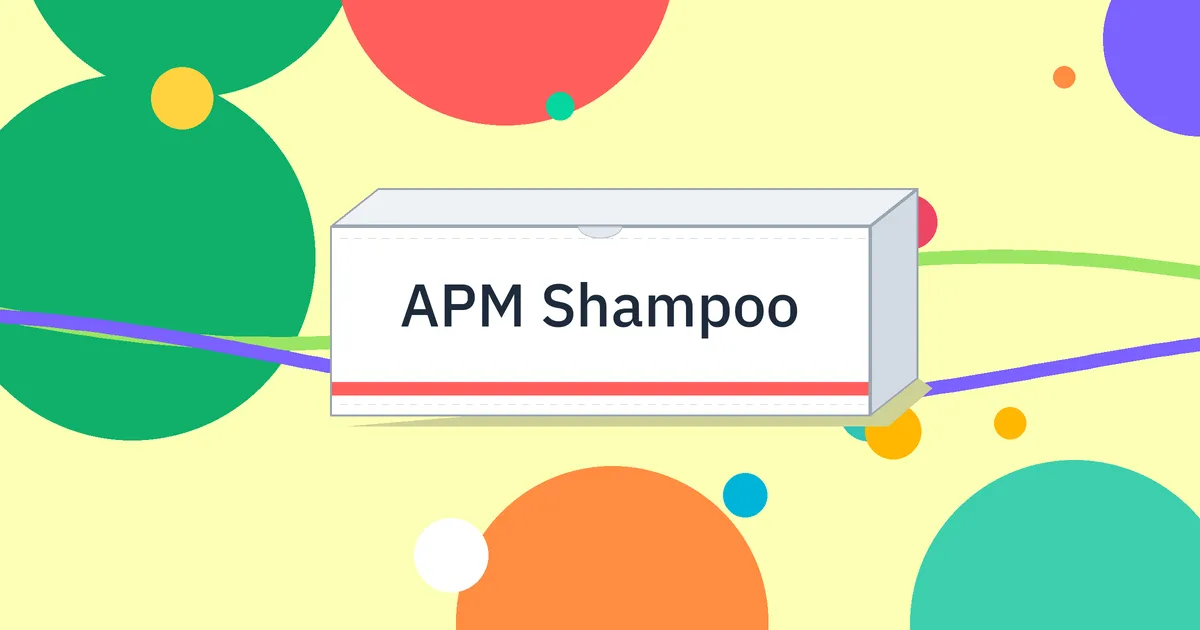 Symbolbild: Packung mit der Aufschrift APM Shampoo (PZN 07378753) – Verfügbarkeit und Bezug in Apotheken in Frankfurt am Main