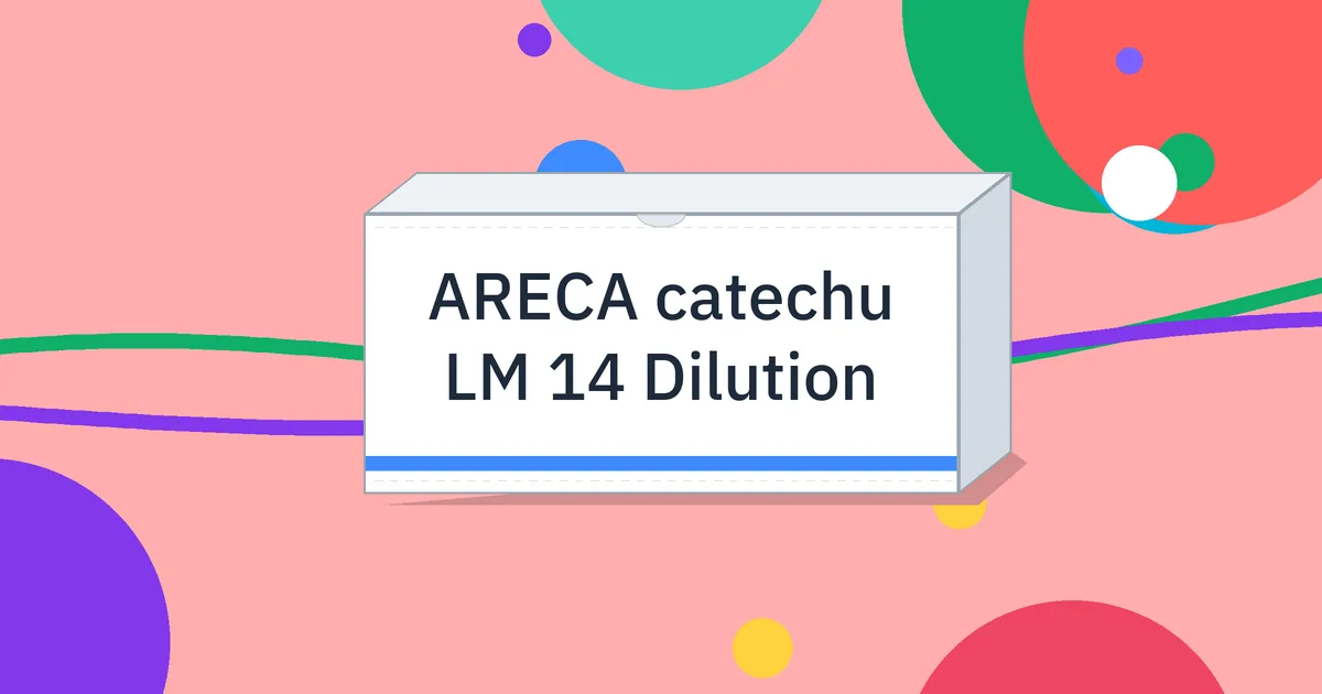 Symbolbild: Packung mit der Aufschrift ARECA catechu LM 14 Dilution (PZN 13388603) – Verfügbarkeit und Bezug in Apotheken in Frankfurt am Main