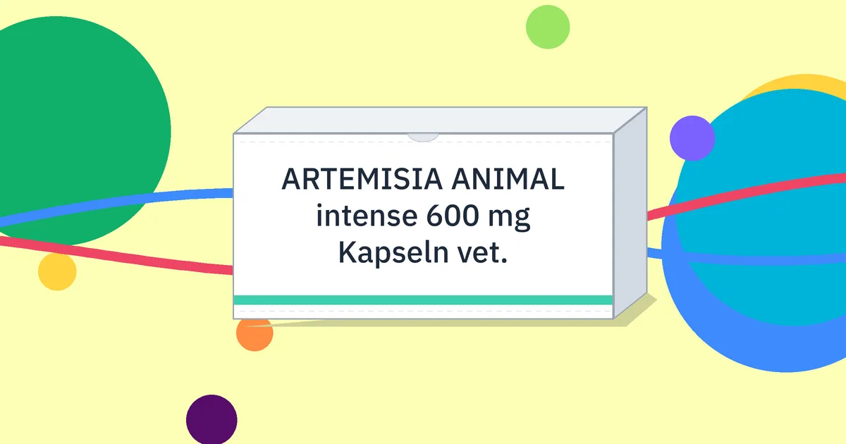 Symbolbild: Packung mit der Aufschrift ARTEMISIA ANIMAL intense 600 mg Kapseln vet. (PZN 18466673) – Verfügbarkeit und Bezug in Apotheken in Frankfurt am Main