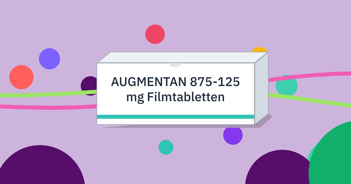 Symbolbild: Packung mit der Aufschrift AUGMENTAN 875-125 mg Filmtabletten (PZN 19119726) – Verfügbarkeit und Bezug in Apotheken in Frankfurt am Main