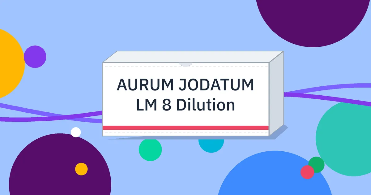 Symbolbild: Packung mit der Aufschrift AURUM JODATUM LM 8 Dilution (PZN 12784627) – Verfügbarkeit und Bezug in Apotheken in Frankfurt am Main