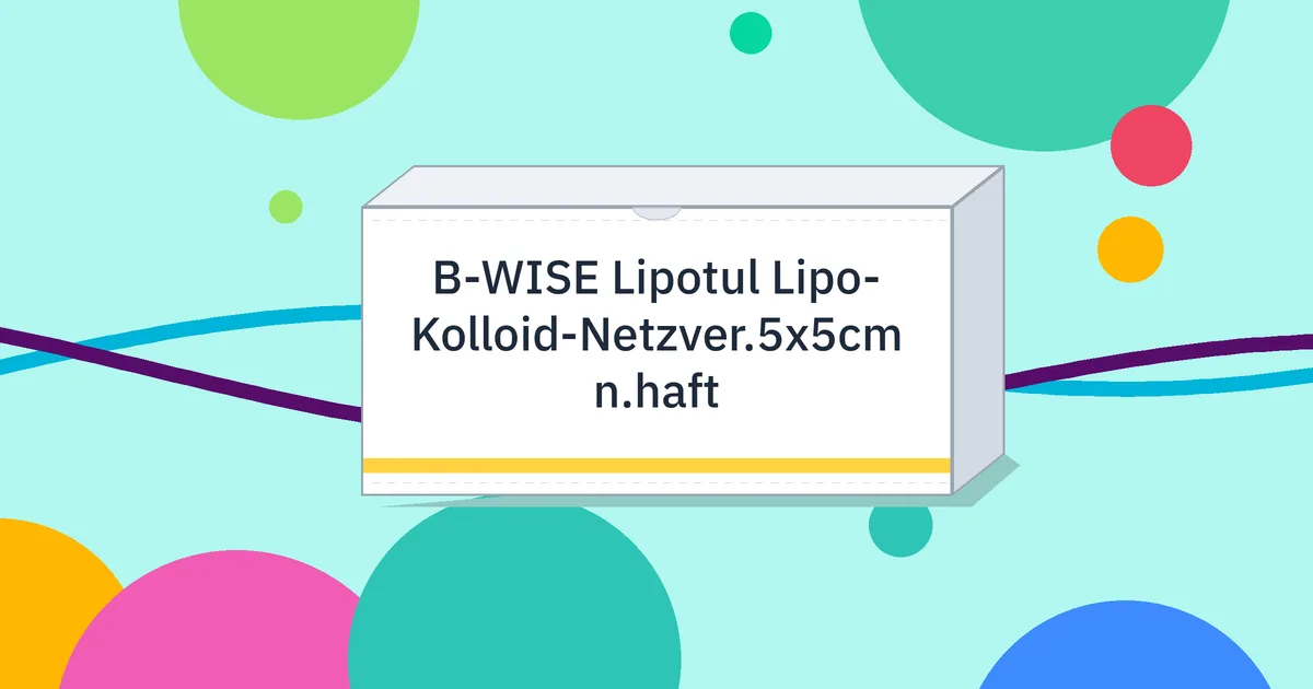 Symbolbild: Packung mit der Aufschrift B-WISE Lipotul Lipo-Kolloid-Netzver.5x5cm n.haft (PZN 19730758) – Verfügbarkeit und Bezug in Apotheken in Frankfurt am Main