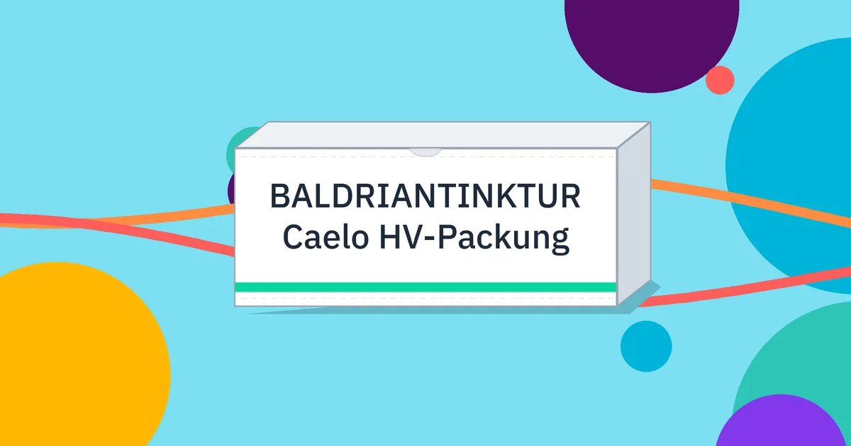 Symbolbild: Packung mit der Aufschrift BALDRIANTINKTUR Caelo HV-Packung (PZN 03023875) – Verfügbarkeit und Bezug in Apotheken in Frankfurt am Main
