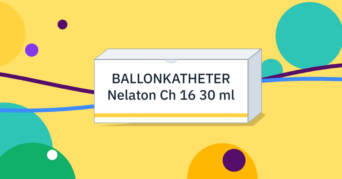 Symbolbild: Packung mit der Aufschrift BALLONKATHETER Nelaton Ch 16 30 ml (PZN 00181941) – Verfügbarkeit und Bezug in Apotheken in Frankfurt am Main