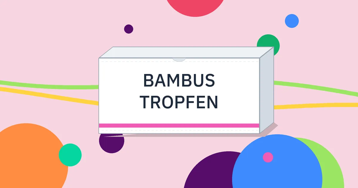 Symbolbild: Packung mit der Aufschrift BAMBUS TROPFEN (PZN 15229814) – Verfügbarkeit und Bezug in Apotheken in Frankfurt am Main