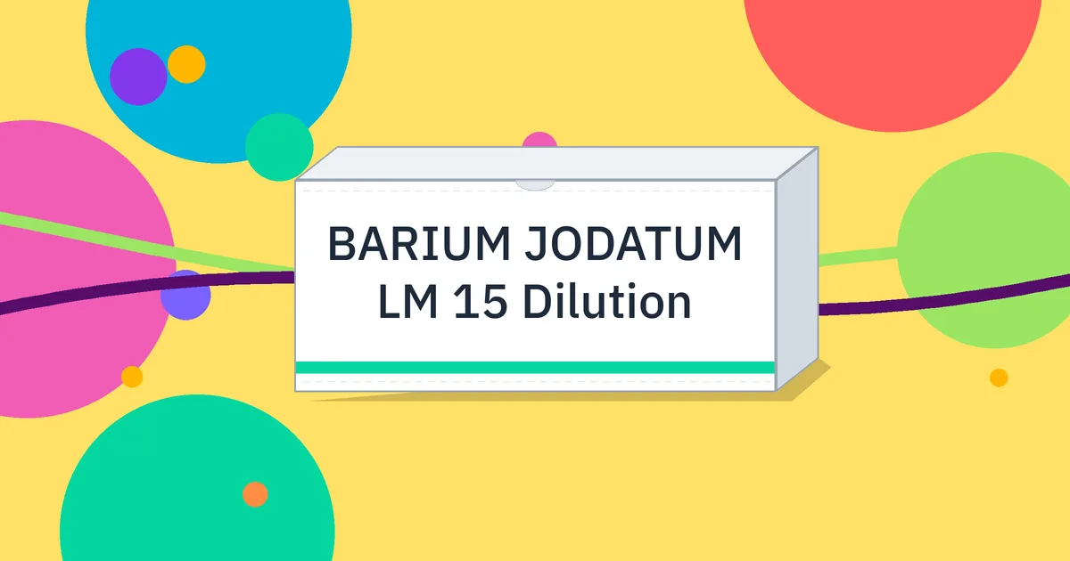 Symbolbild: Packung mit der Aufschrift BARIUM JODATUM LM 15 Dilution (PZN 12789889) – Verfügbarkeit und Bezug in Apotheken in Frankfurt am Main
