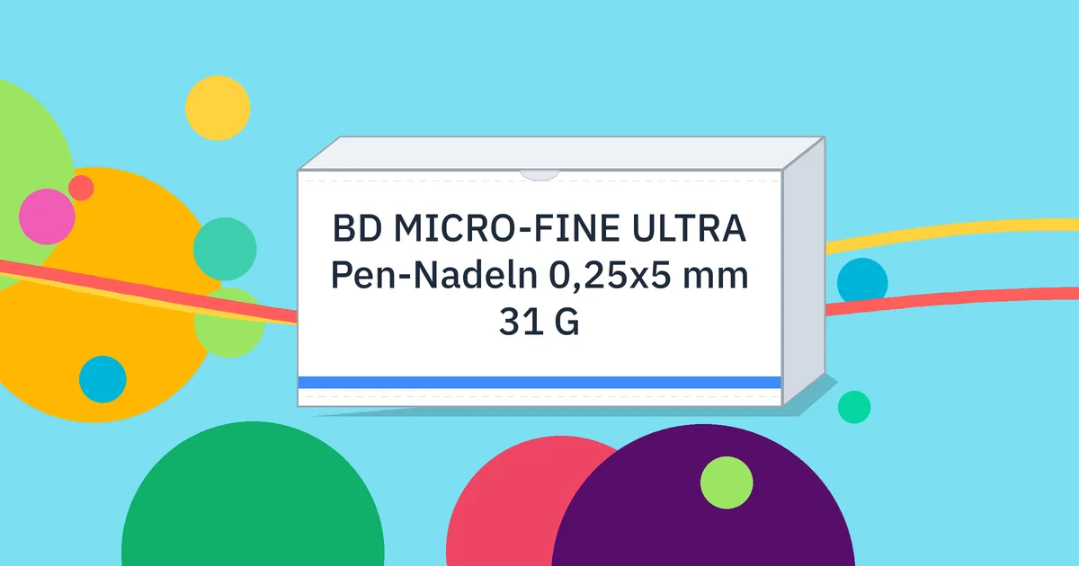 Symbolbild: Packung mit der Aufschrift BD MICRO-FINE ULTRA Pen-Nadeln 0,25x5 mm 31 G (PZN 18066867) – Verfügbarkeit und Bezug in Apotheken in Frankfurt am Main