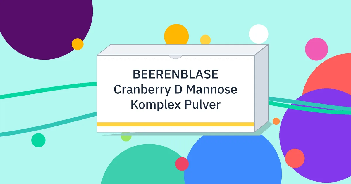 Symbolbild: Packung mit der Aufschrift BEERENBLASE Cranberry D Mannose Komplex Pulver (PZN 19628451) – Verfügbarkeit und Bezug in Apotheken in Frankfurt am Main