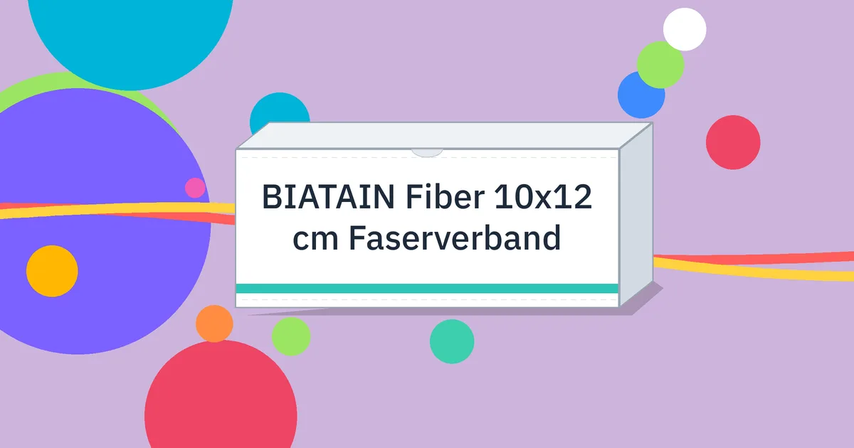 Symbolbild: Packung mit der Aufschrift BIATAIN Fiber 10x12 cm Faserverband (PZN 15628566) – Verfügbarkeit und Bezug in Apotheken in Frankfurt am Main