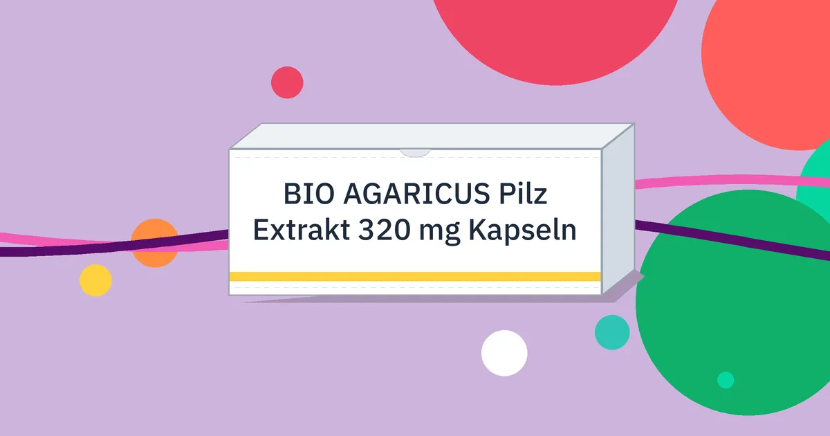 Symbolbild: Packung mit der Aufschrift BIO AGARICUS Pilz Extrakt 320 mg Kapseln (PZN 09464439) – Verfügbarkeit und Bezug in Apotheken in Frankfurt am Main