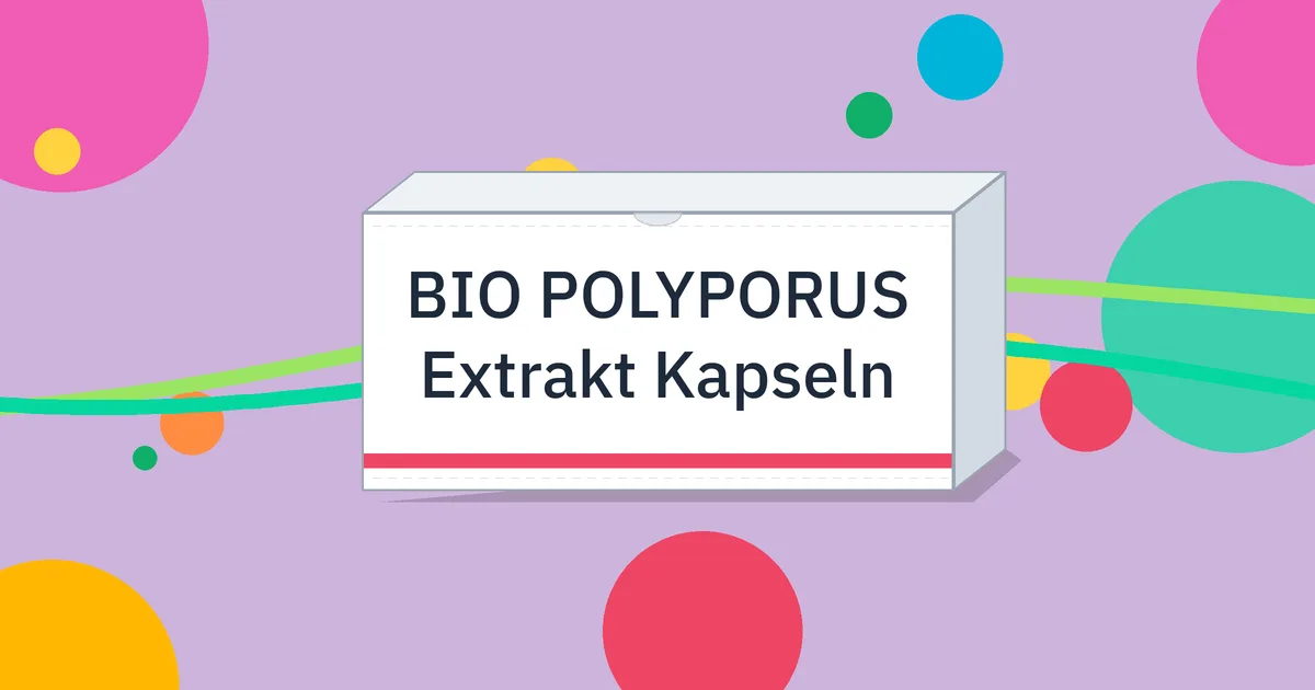 Symbolbild: Packung mit der Aufschrift BIO POLYPORUS Extrakt Kapseln (PZN 17627074) – Verfügbarkeit und Bezug in Apotheken in Frankfurt am Main