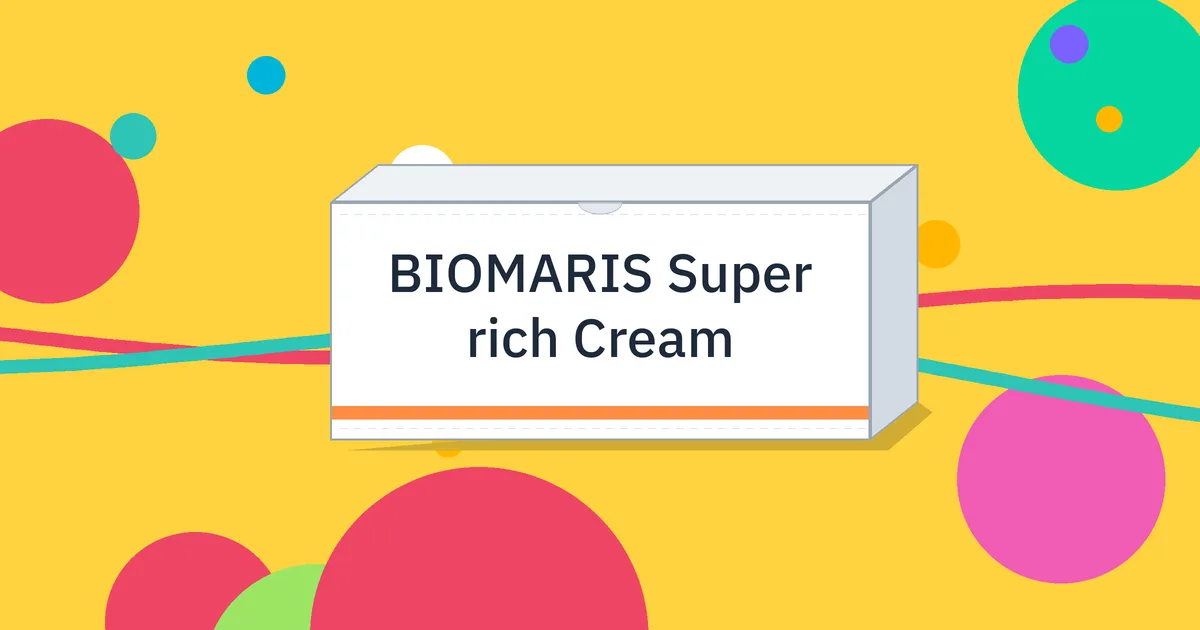 Symbolbild: Packung mit der Aufschrift BIOMARIS Super rich Cream (PZN 11601174) – Verfügbarkeit und Bezug in Apotheken in Frankfurt am Main