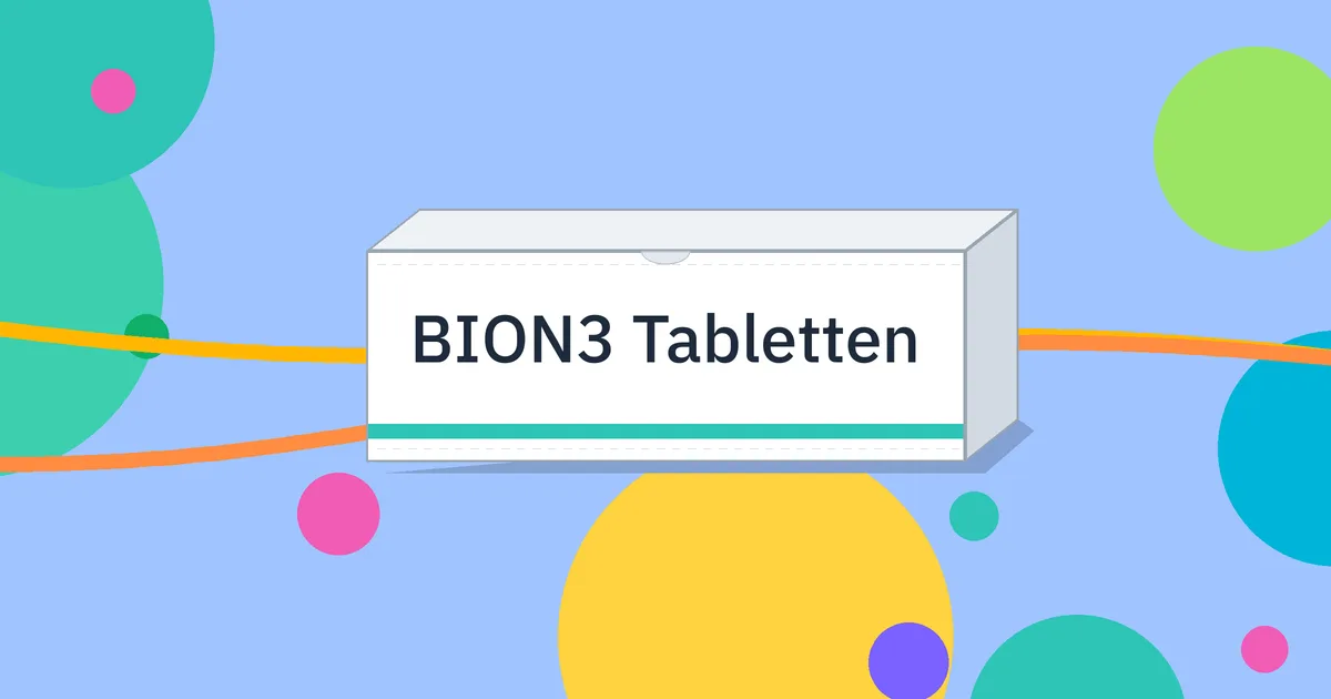 Symbolbild: Packung mit der Aufschrift BION3 Tabletten (PZN 11587178) – Verfügbarkeit und Bezug in Apotheken in Frankfurt am Main
