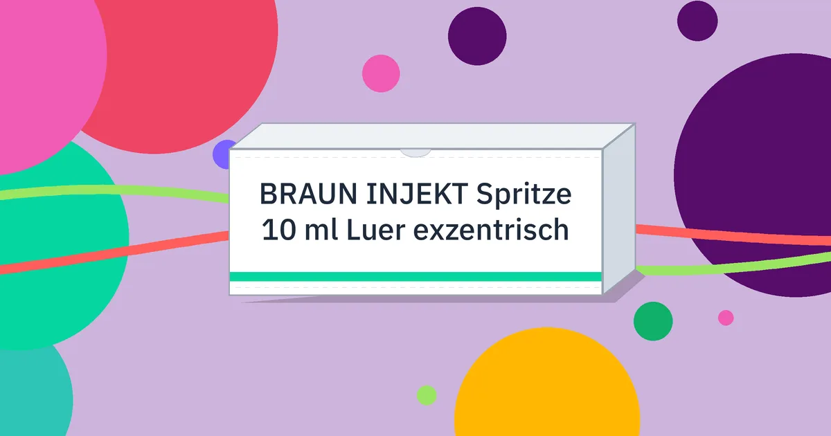 Symbolbild: Packung mit der Aufschrift BRAUN INJEKT Spritze 10 ml Luer exzentrisch (PZN 08482317) – Verfügbarkeit und Bezug in Apotheken in Frankfurt am Main