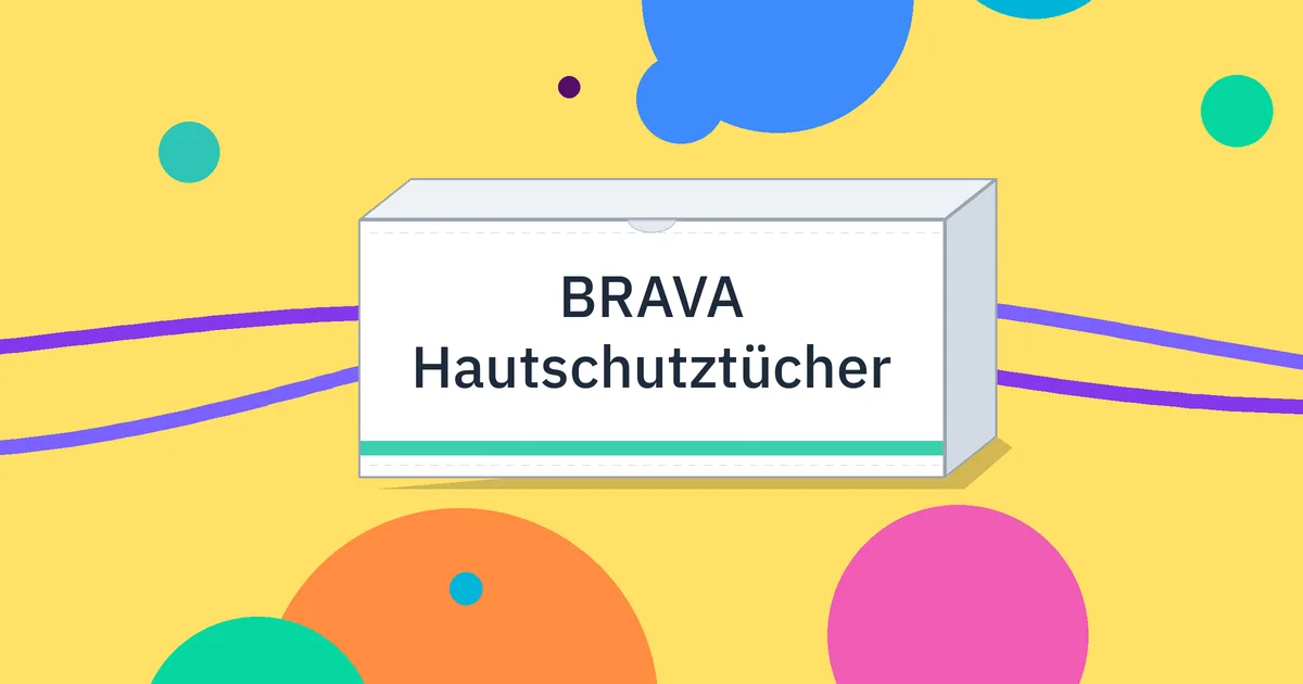 Symbolbild: Packung mit der Aufschrift BRAVA Hautschutztücher (PZN 15564234) – Verfügbarkeit und Bezug in Apotheken in Frankfurt am Main