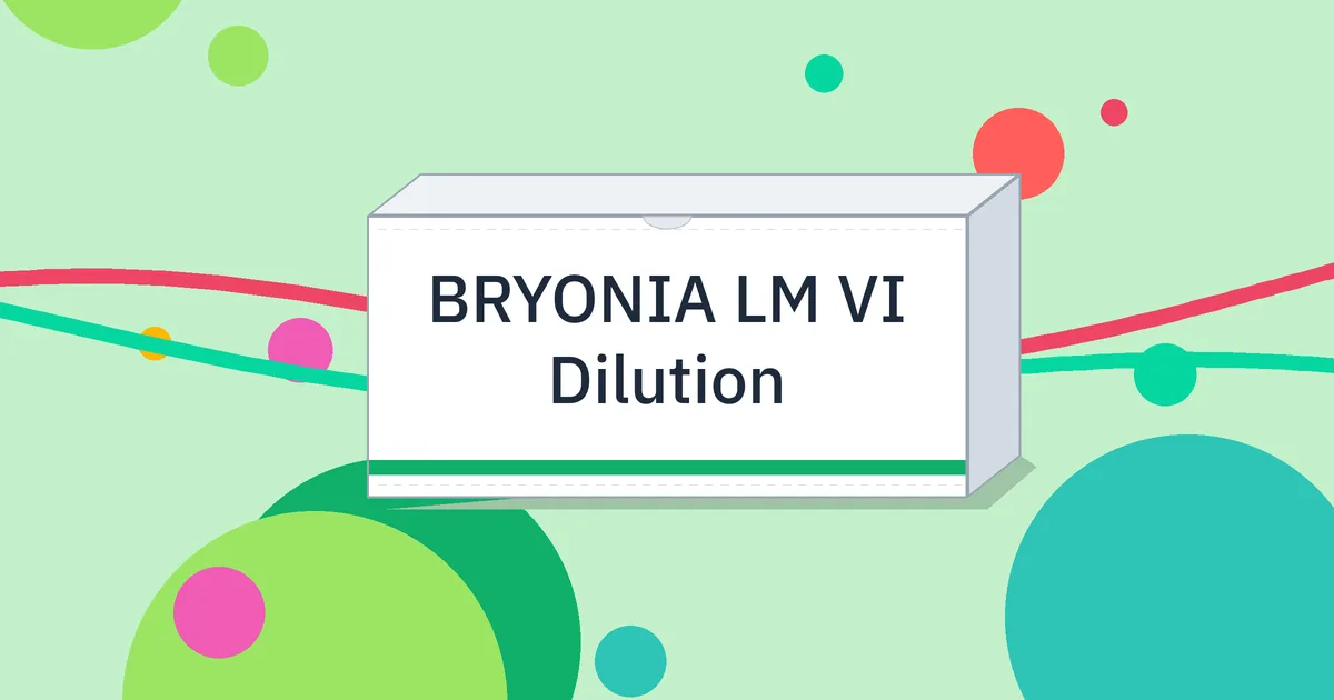 Symbolbild: Packung mit der Aufschrift BRYONIA LM VI Dilution (PZN 02667895) – Verfügbarkeit und Bezug in Apotheken in Frankfurt am Main