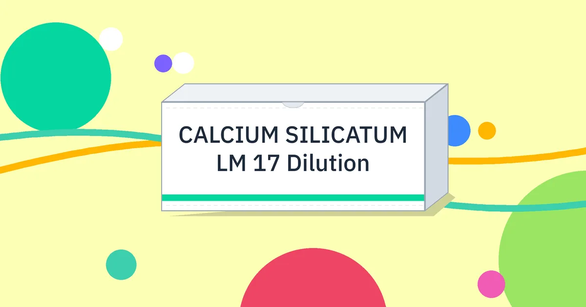 Symbolbild: Packung mit der Aufschrift CALCIUM SILICATUM LM 17 Dilution (PZN 12805683) – Verfügbarkeit und Bezug in Apotheken in Frankfurt am Main