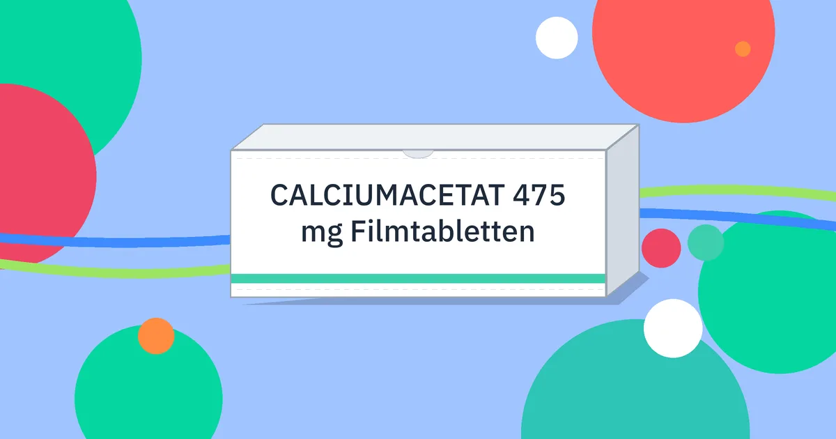 Symbolbild: Packung mit der Aufschrift CALCIUMACETAT 475 mg Filmtabletten (PZN 04103263) – Verfügbarkeit und Bezug in Apotheken in Frankfurt am Main