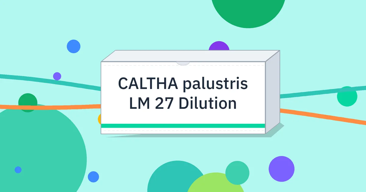 Symbolbild: Packung mit der Aufschrift CALTHA palustris LM 27 Dilution (PZN 13411779) – Verfügbarkeit und Bezug in Apotheken in Frankfurt am Main