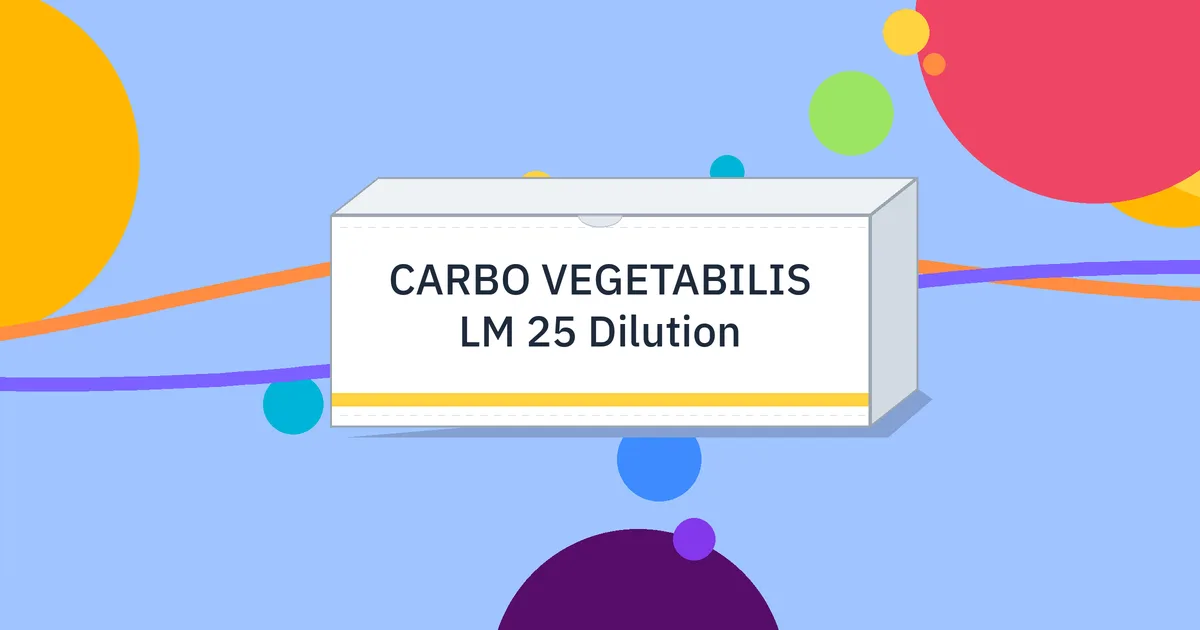 Symbolbild: Packung mit der Aufschrift CARBO VEGETABILIS LM 25 Dilution (PZN 12809617) – Verfügbarkeit und Bezug in Apotheken in Frankfurt am Main