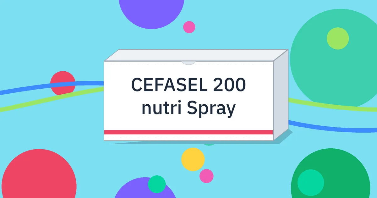 Symbolbild: Packung mit der Aufschrift CEFASEL 200 nutri Spray (PZN 18165888) – Verfügbarkeit und Bezug in Apotheken in Frankfurt am Main