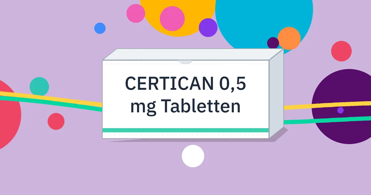 Symbolbild: Packung mit der Aufschrift CERTICAN 0,5 mg Tabletten (PZN 11010409) – Verfügbarkeit und Bezug in Apotheken in Frankfurt am Main