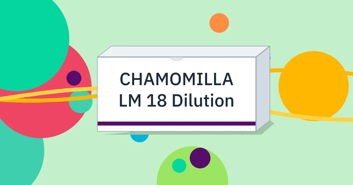 Symbolbild: Packung mit der Aufschrift CHAMOMILLA LM 18 Dilution (PZN 02601442) – Verfügbarkeit und Bezug in Apotheken in Frankfurt am Main
