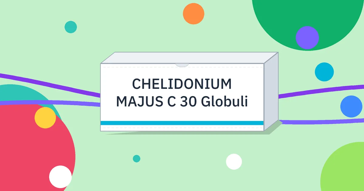 Symbolbild: Packung mit der Aufschrift CHELIDONIUM MAJUS C 30 Globuli (PZN 14052710) – Verfügbarkeit und Bezug in Apotheken in Frankfurt am Main