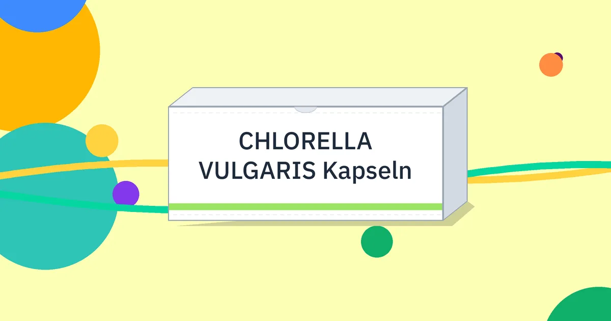 Symbolbild: Packung mit der Aufschrift CHLORELLA VULGARIS Kapseln (PZN 18815369) – Verfügbarkeit und Bezug in Apotheken in Frankfurt am Main