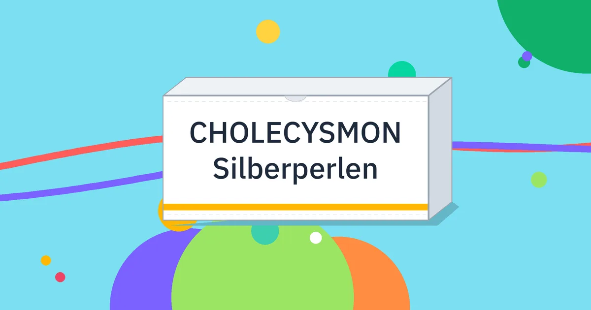 Symbolbild: Packung mit der Aufschrift CHOLECYSMON Silberperlen (PZN 01218221) – Verfügbarkeit und Bezug in Apotheken in Frankfurt am Main