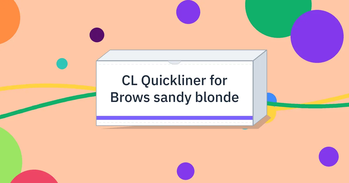 Symbolbild: Packung mit der Aufschrift CL Quickliner for Brows sandy blonde (PZN 20028940) – Verfügbarkeit und Bezug in Apotheken in Frankfurt am Main