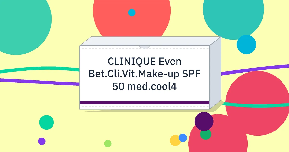 Symbolbild: Packung mit der Aufschrift CLINIQUE Even Bet.Cli.Vit.Make-up SPF 50 med.cool4 (PZN 19633328) – Verfügbarkeit und Bezug in Apotheken in Frankfurt am Main