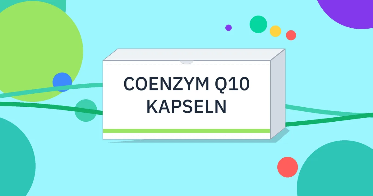 Symbolbild: Packung mit der Aufschrift COENZYM Q10 KAPSELN (PZN 18059181) – Verfügbarkeit und Bezug in Apotheken in Frankfurt am Main