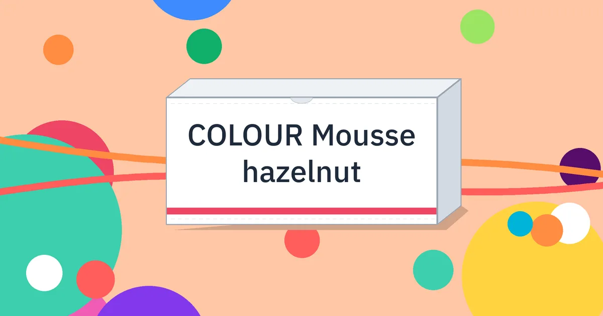 Symbolbild: Packung mit der Aufschrift COLOUR Mousse hazelnut (PZN 03918649) – Verfügbarkeit und Bezug in Apotheken in Frankfurt am Main