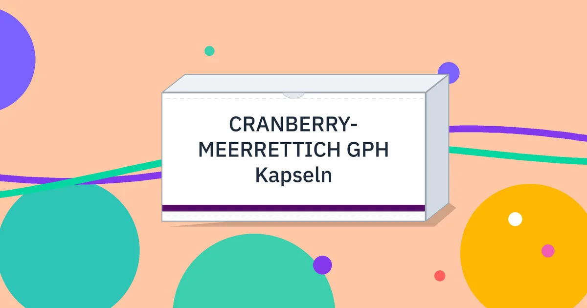 Symbolbild: Packung mit der Aufschrift CRANBERRY-MEERRETTICH GPH Kapseln (PZN 10264929) – Verfügbarkeit und Bezug in Apotheken in Frankfurt am Main