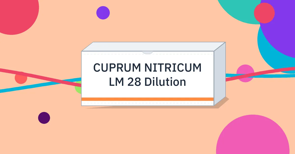 Symbolbild: Packung mit der Aufschrift CUPRUM NITRICUM LM 28 Dilution (PZN 12838754) – Verfügbarkeit und Bezug in Apotheken in Frankfurt am Main