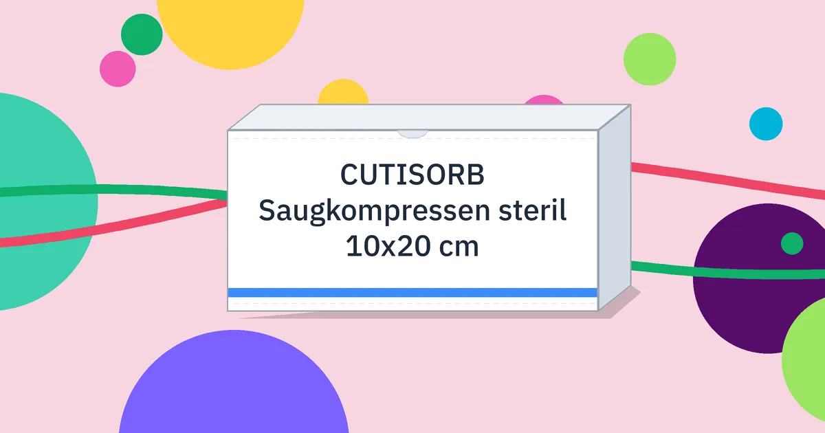 Symbolbild: Packung mit der Aufschrift CUTISORB Saugkompressen steril 10x20 cm (PZN 10556046) – Verfügbarkeit und Bezug in Apotheken in Frankfurt am Main