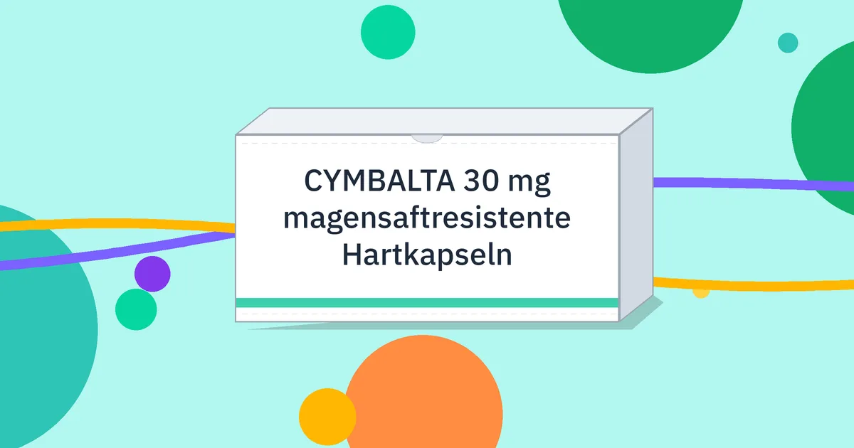 Symbolbild: Packung mit der Aufschrift CYMBALTA 30 mg magensaftresistente Hartkapseln (PZN 07355893) – Verfügbarkeit und Bezug in Apotheken in Frankfurt am Main