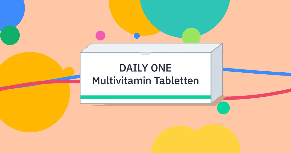 Symbolbild: Packung mit der Aufschrift DAILY ONE Multivitamin Tabletten (PZN 15570950) – Verfügbarkeit und Bezug in Apotheken in Frankfurt am Main