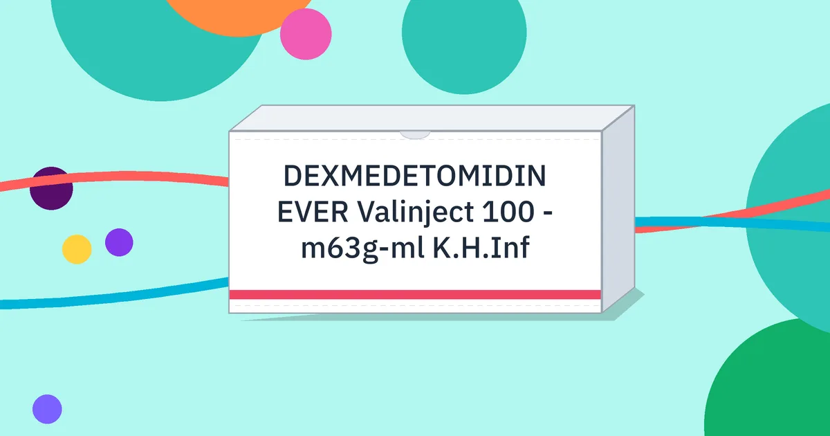 Symbolbild: Packung mit der Aufschrift DEXMEDETOMIDIN EVER Valinject 100 -m63g-ml K.H.Inf (PZN 16632162) – Verfügbarkeit und Bezug in Apotheken in Frankfurt am Main