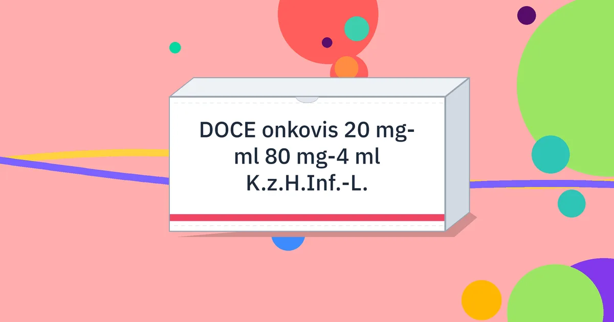 Symbolbild: Packung mit der Aufschrift DOCE onkovis 20 mg-ml 80 mg-4 ml K.z.H.Inf.-L. (PZN 08439557) – Verfügbarkeit und Bezug in Apotheken in Frankfurt am Main