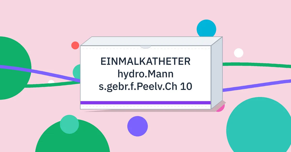 Symbolbild: Packung mit der Aufschrift EINMALKATHETER hydro.Mann s.gebr.f.Peelv.Ch 10 (PZN 14137010) – Verfügbarkeit und Bezug in Apotheken in Frankfurt am Main