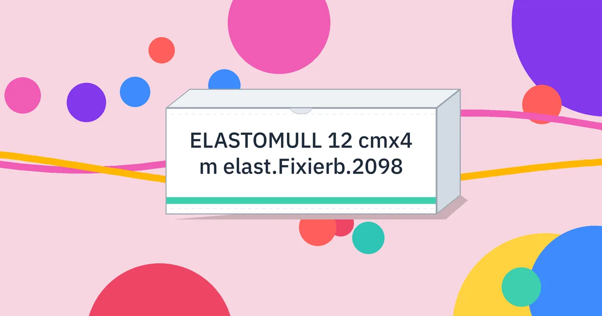 Symbolbild: Packung mit der Aufschrift ELASTOMULL 12 cmx4 m elast.Fixierb.2098 (PZN 01698563) – Verfügbarkeit und Bezug in Apotheken in Frankfurt am Main