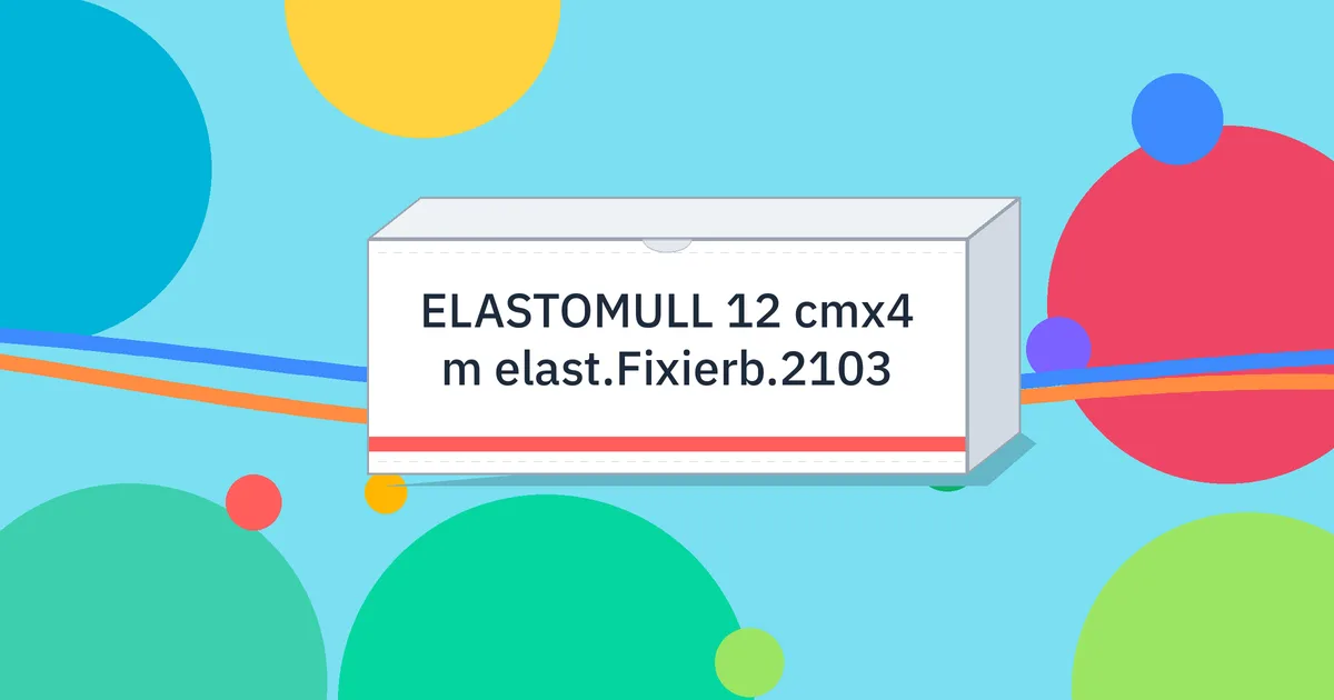 Symbolbild: Packung mit der Aufschrift ELASTOMULL 12 cmx4 m elast.Fixierb.2103 (PZN 19197910) – Verfügbarkeit und Bezug in Apotheken in Frankfurt am Main