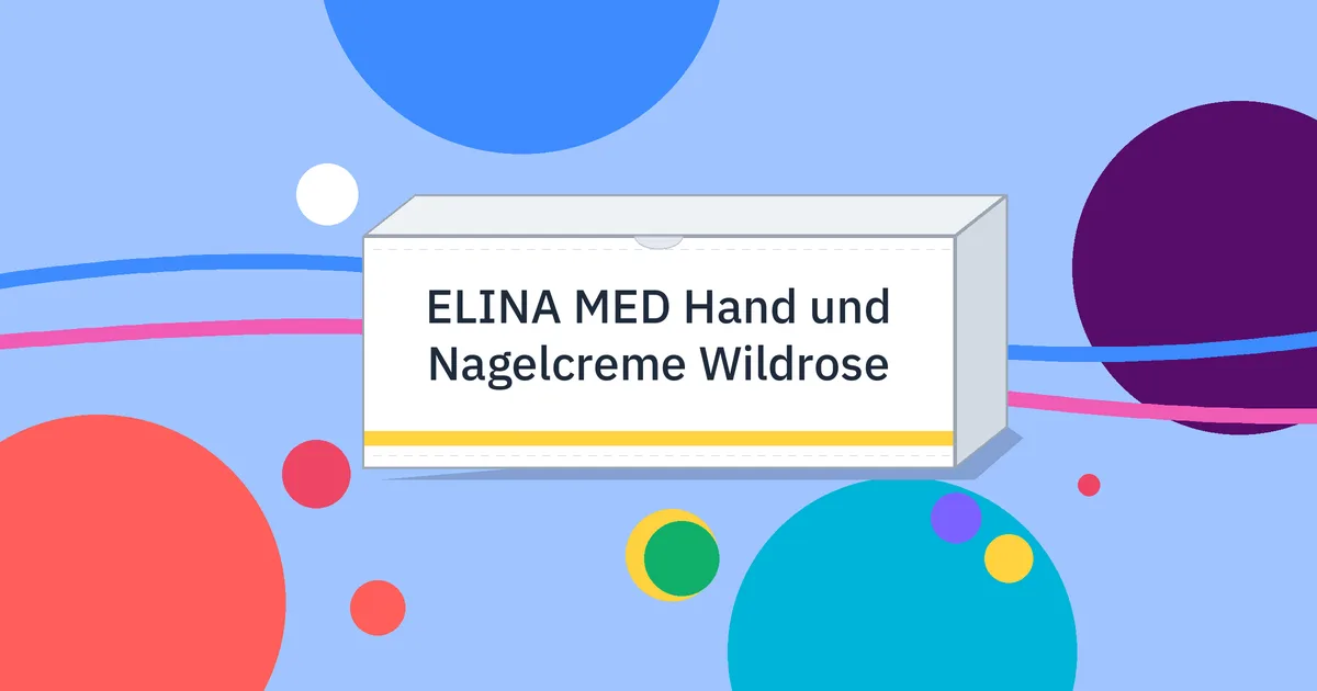 Symbolbild: Packung mit der Aufschrift ELINA MED Hand und Nagelcreme Wildrose (PZN 07590364) – Verfügbarkeit und Bezug in Apotheken in Frankfurt am Main
