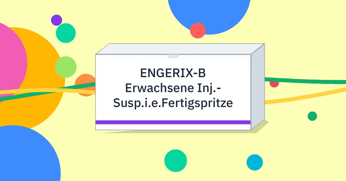 Symbolbild: Packung mit der Aufschrift ENGERIX-B Erwachsene Inj.-Susp.i.e.Fertigspritze (PZN 00495160) – Verfügbarkeit und Bezug in Apotheken in Frankfurt am Main
