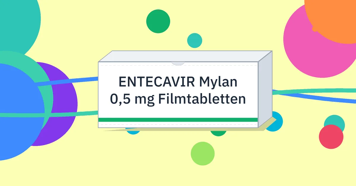 Symbolbild: Packung mit der Aufschrift ENTECAVIR Mylan 0,5 mg Filmtabletten (PZN 12778070) – Verfügbarkeit und Bezug in Apotheken in Frankfurt am Main