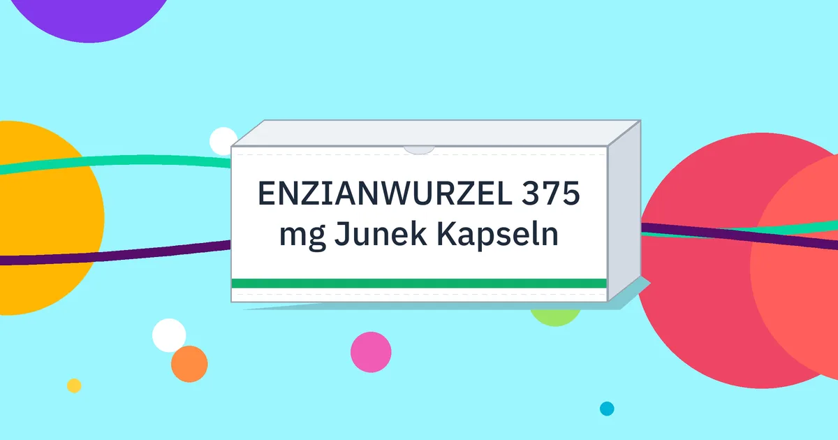 Symbolbild: Packung mit der Aufschrift ENZIANWURZEL 375 mg Junek Kapseln (PZN 10053204) – Verfügbarkeit und Bezug in Apotheken in Frankfurt am Main