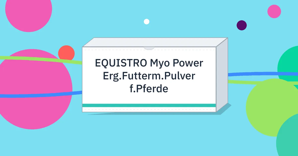 Symbolbild: Packung mit der Aufschrift EQUISTRO Myo Power Erg.Futterm.Pulver f.Pferde (PZN 16361906) – Verfügbarkeit und Bezug in Apotheken in Frankfurt am Main